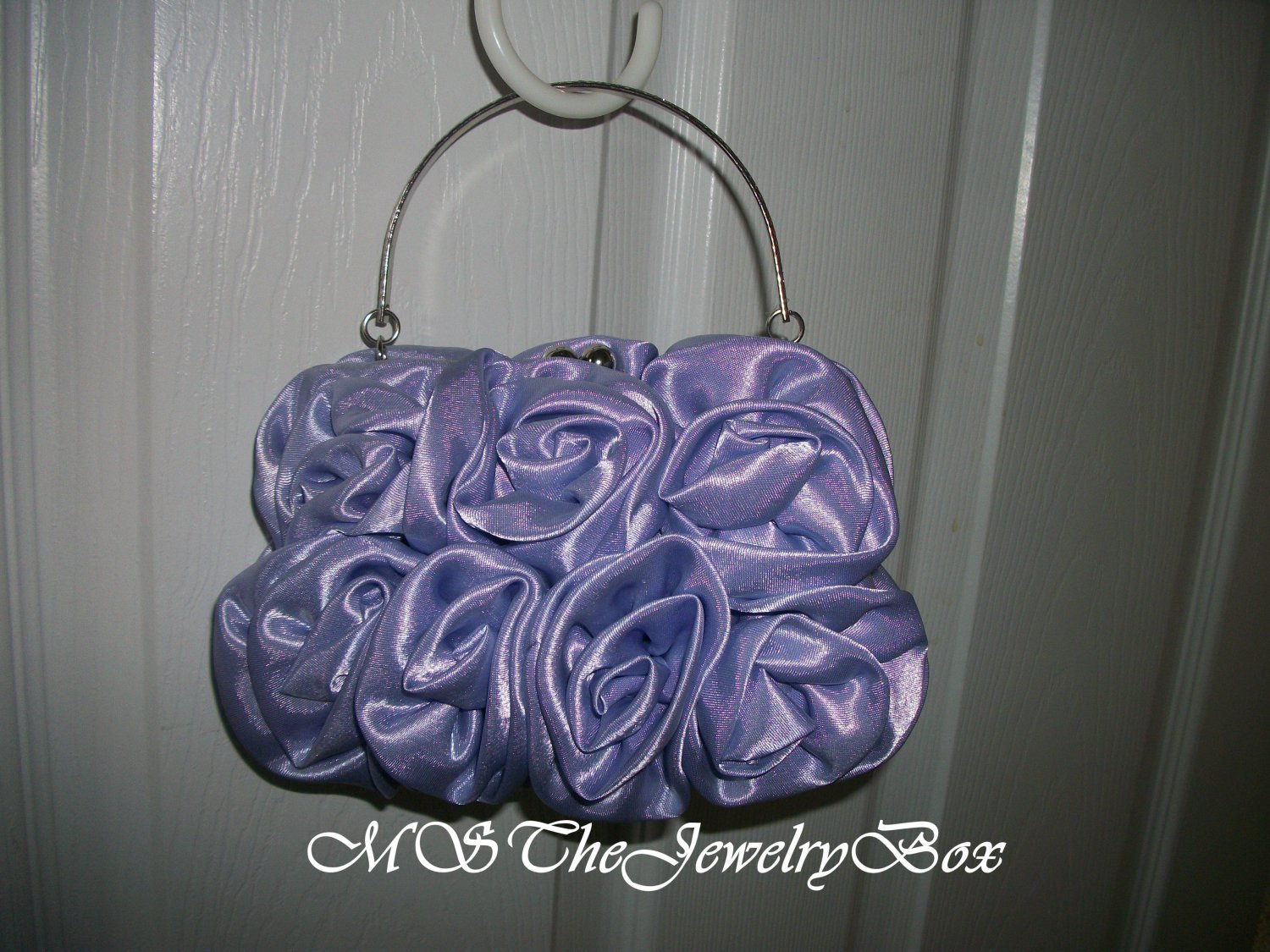 Purple Lilac PROM Floral Evening Bag, Clutch, Purse, Rhinestone BRIDAL Bag