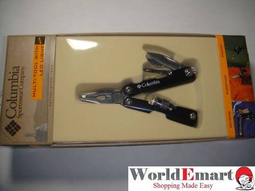 Columbia Multi tool with LED light 7 types MSRP $20