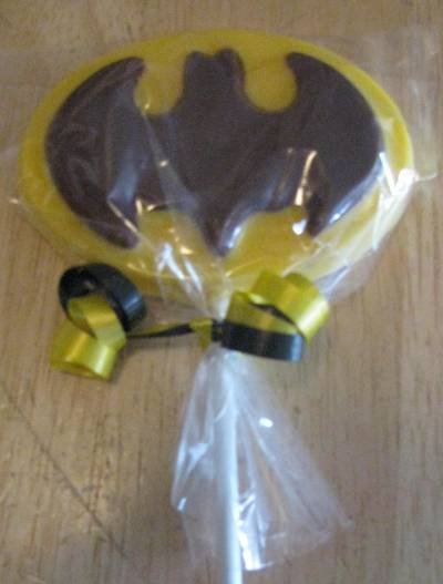 Chocolate Batman Lollipop Free Shipping