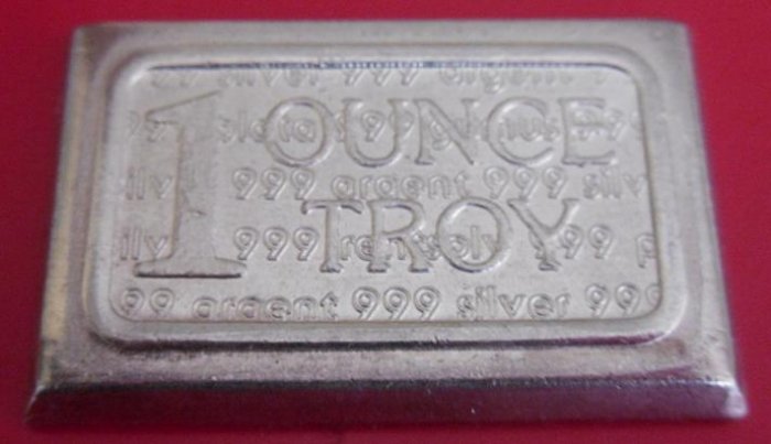 1.0 Ounce .999 Silver Ingot "USVI" Very Rare Vintage Candy Bar Style