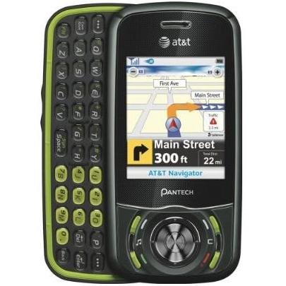 Pantech Matrix C740 Unlocked Cell Phone, Black-Green - Dual Slide ...
