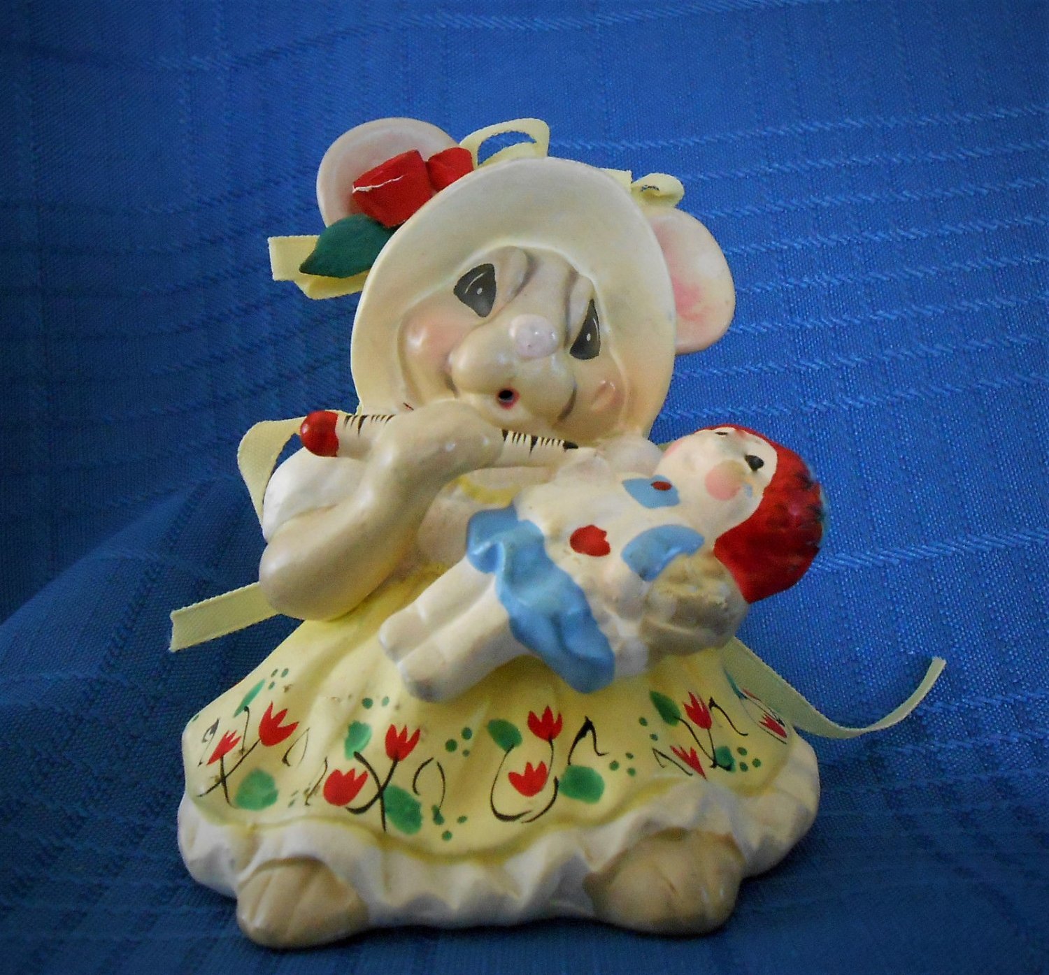Mouse Mother With Baby Figurine Enesco 1984 Janita