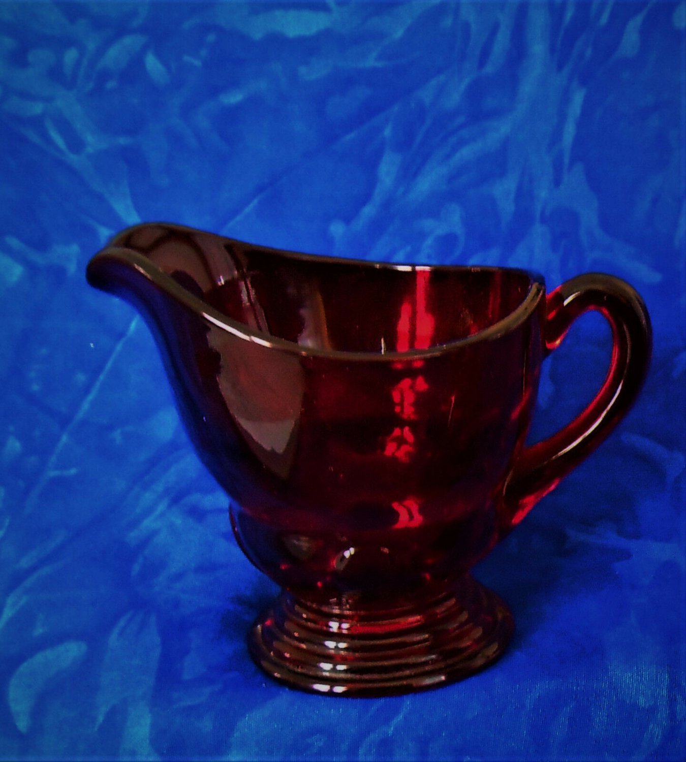 Moondrop Ruby Red Small Glass Creamer 3" Tall at the Spout Excellent ...