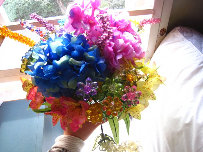 C plastic crystal single flower decorative collectible home garden for ...