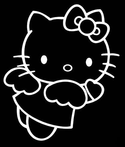 HELLO KITTY angel car decal sticker window house accessory gift fun ...