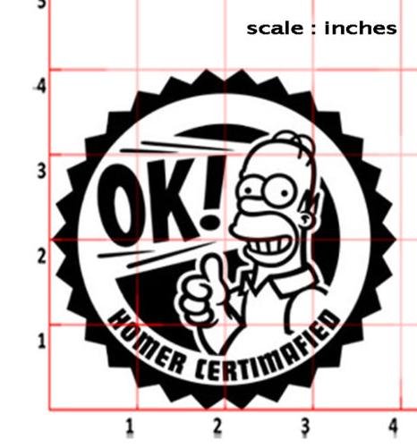 HOMER SIMPSON CERTIFIED decal sticker window house accessory gift fun ...