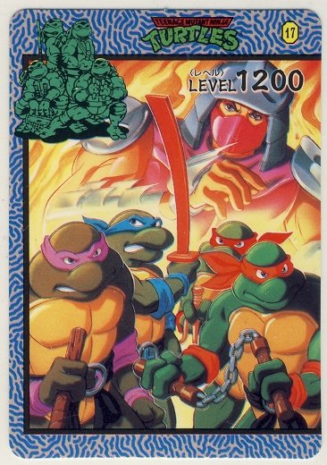TMNT Japanese Trading Card - PP Card #17 - Teenage Mutant Ninja Turtles