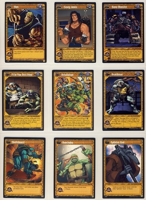 TMNT Trading Card Game - Set of Basic Cards - Ninja Turtles