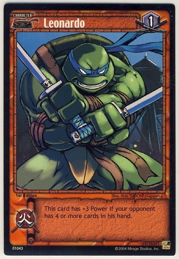 TMNT Trading Card Game - Uncommon Card #43 - Leonardo - Ninja Turtles