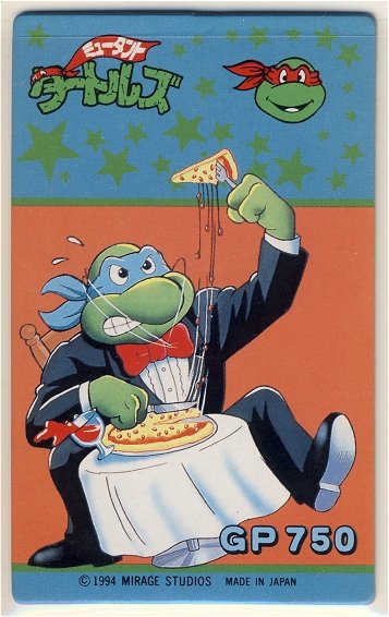 TMNT Japanese Trading Card - PP Card J - Teenage Mutant Ninja Turtles