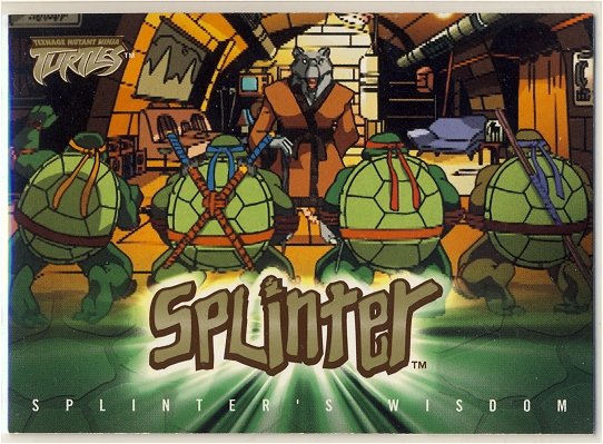 TMNT Fleer Series 1 Trading Card - Gold Parallel #05 - Splinter - Ninja ...