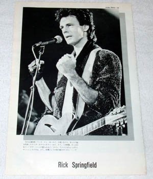 RICK SPRINGFIELD magazine clipping Japan 1984 [PM-100]
