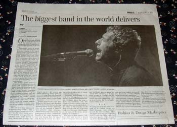 COLDPLAY Toronto concert newspaper review Canada 2005 [SP-250t]