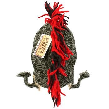 Winter Mohawk Knit Fringe Faux Fake Fur Fleece Lined Trapper Ski Cap ...