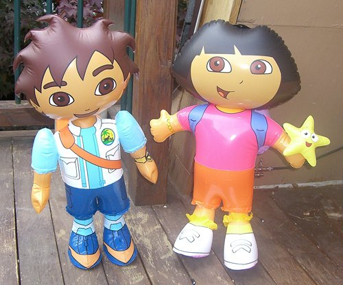 DORA and DEIGO 24" Inflatables-Great for Kid's Room!