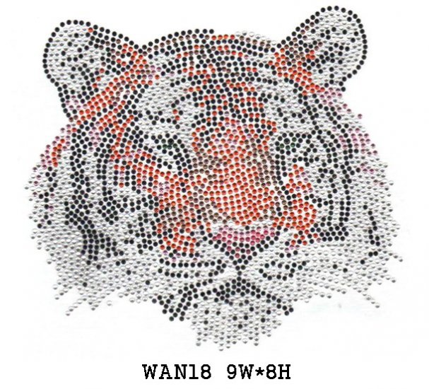 Tiger design rhinestone transfer