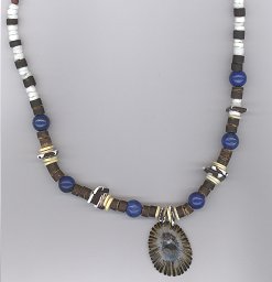 Blue Opihi Shell Necklace