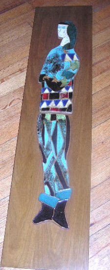 Rare Large Harris G. Strong Tile Art Plaque