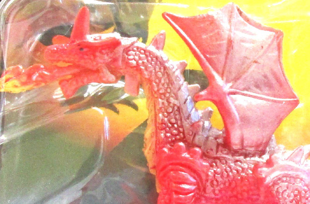 Red Fire Breathing Horned Dragon Winged Collectible Action Figure ...