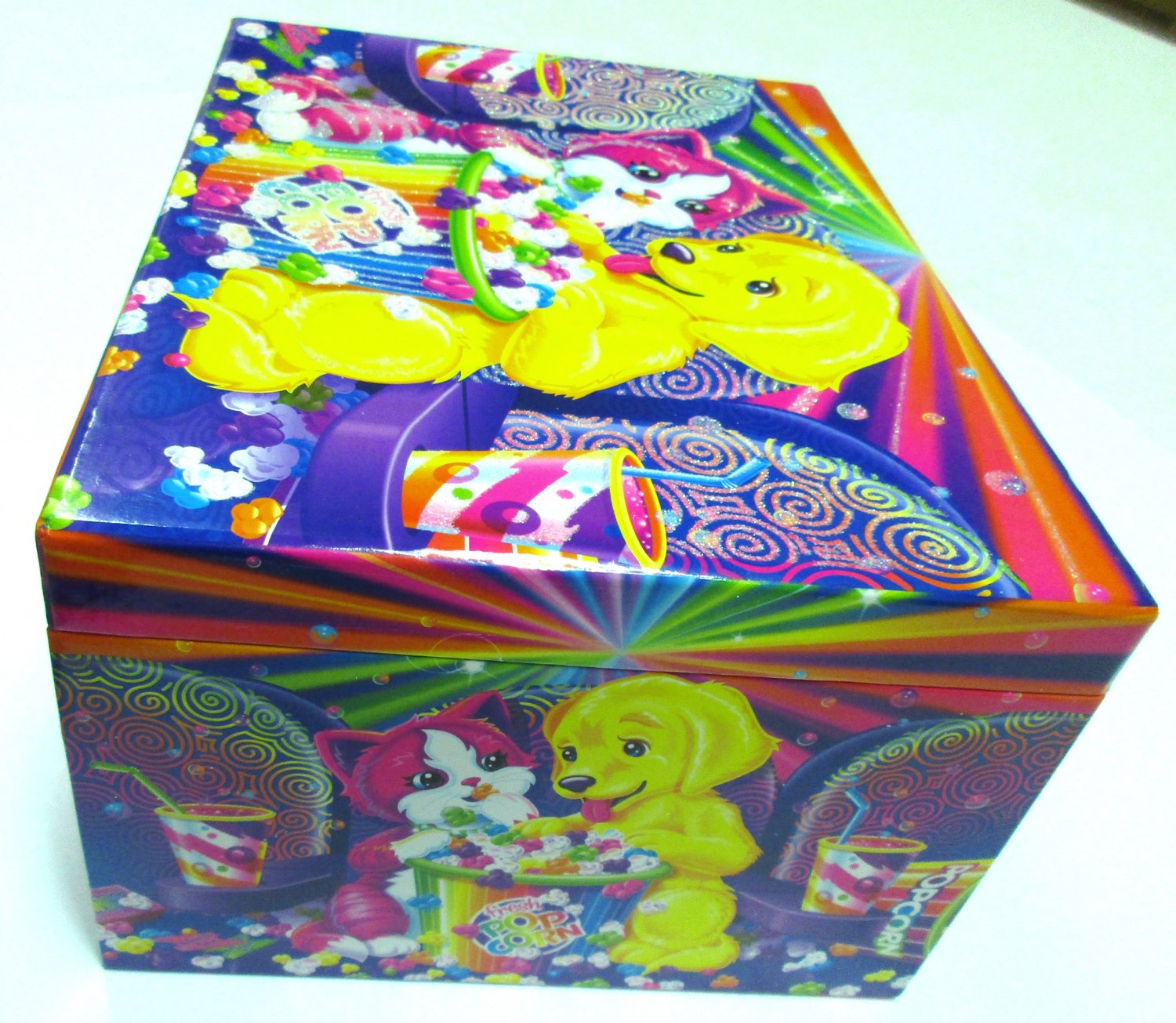 Lisa Frank Jewelry Stationery Chest Glittery Box Rainbow Matinee Puppy ...