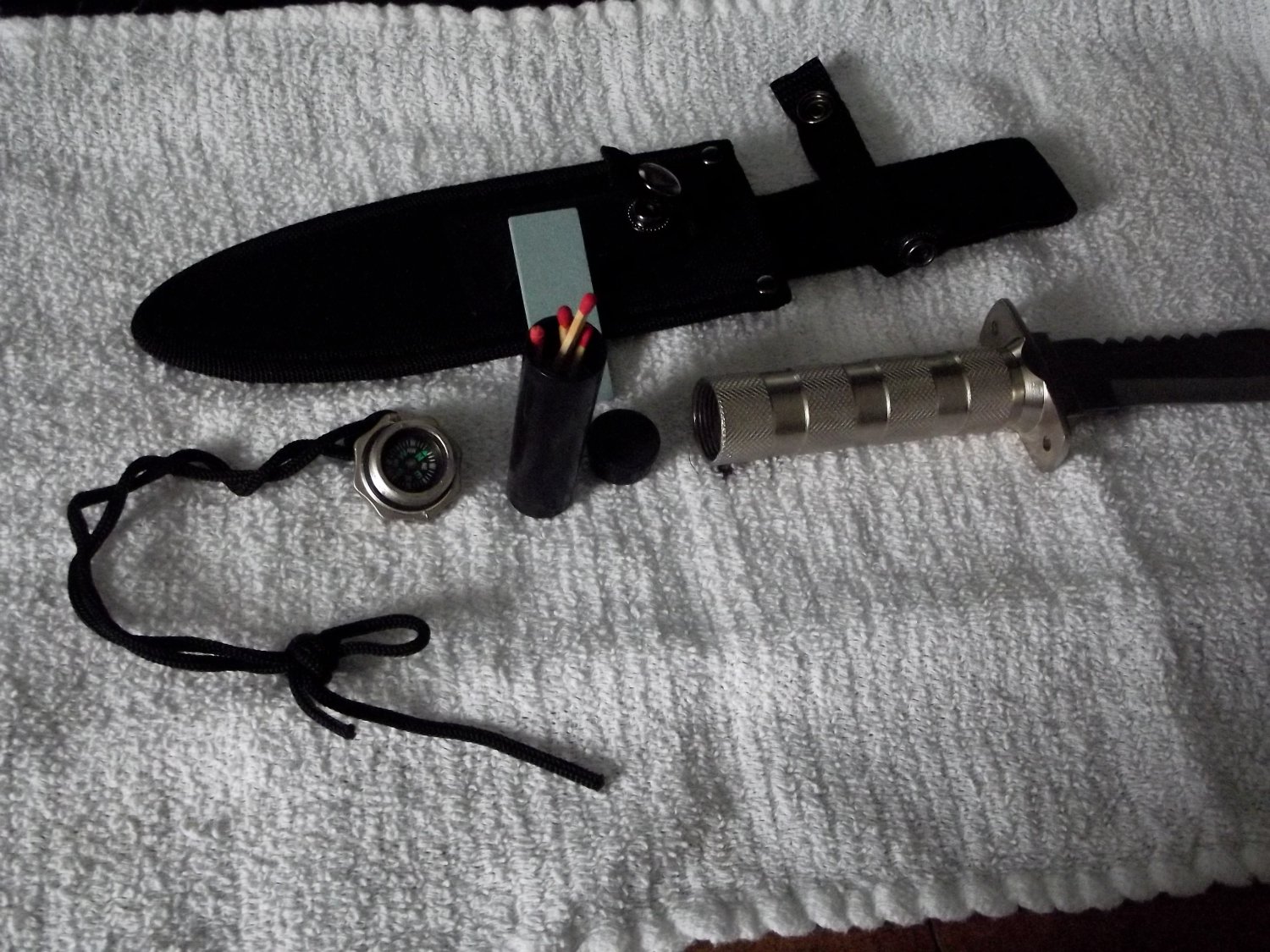 Survival PRO Series Army Knife with compass ( Black )