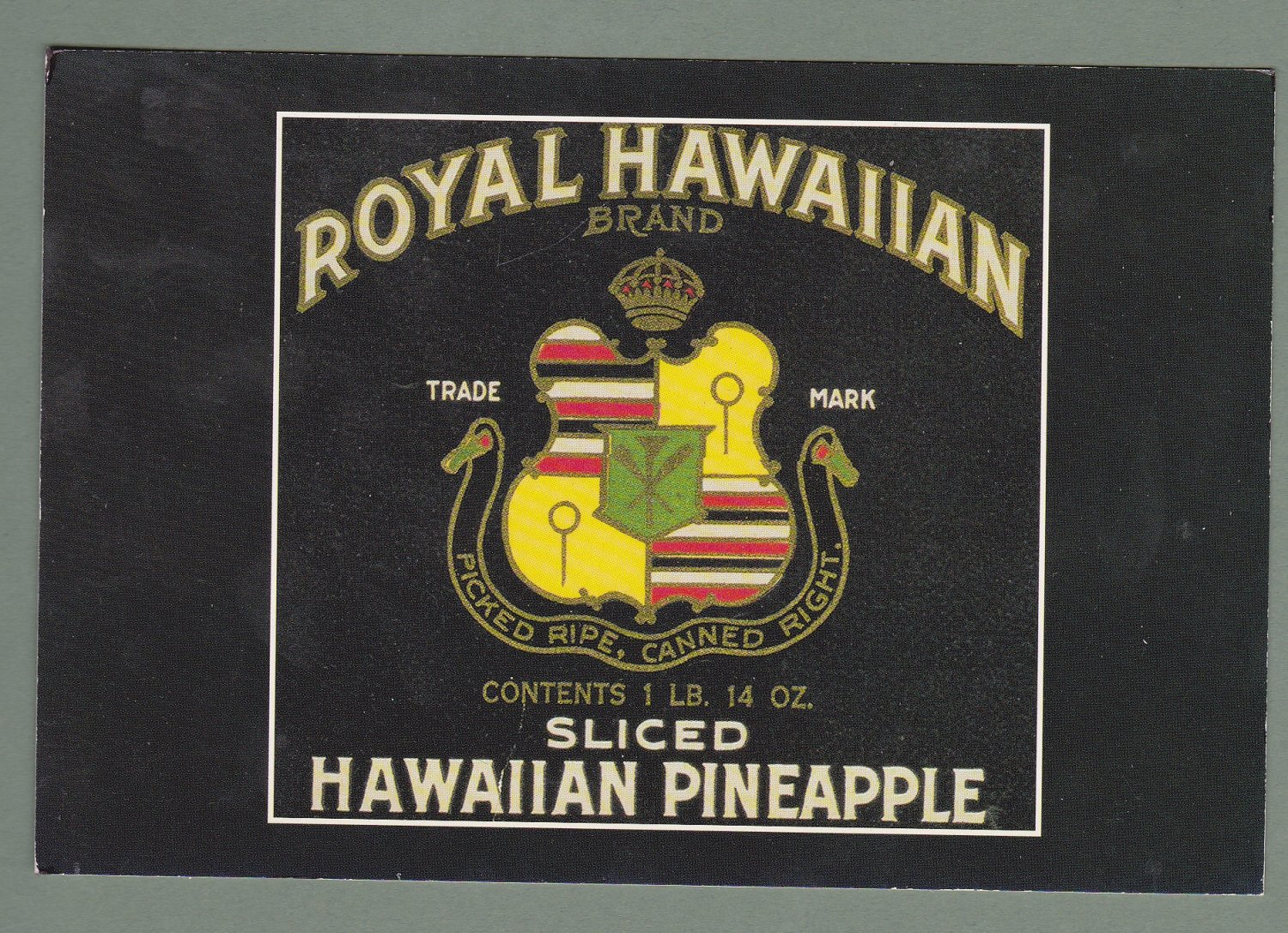 Dole Historic Can Label Hawaii Postcard - 1992