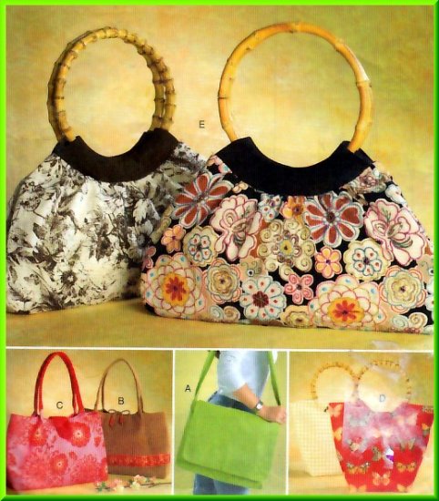 Funky Chic Bags Purses McCall's Sewing Pattern 4323 Crossbody Messenger ...