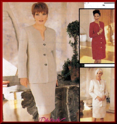 Mother-of-the-Bride Sophisticated Dress Skirt Suit Size 14 Uncut McCall ...
