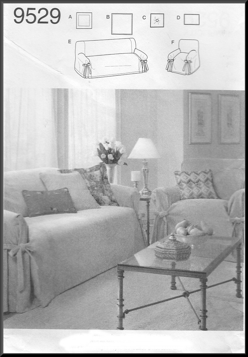 Classic Home Dec Slip Covers Pillows Simplicity Sewing Pattern 9529 ...