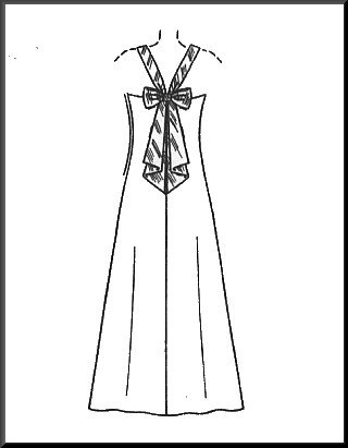 Bias Cut Bow Back Gown Sz 10-14 McCall's Sewing Pattern 9387 Elegant ...