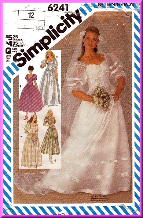 Bohemian Wedding Bridesmaids Dress Sz 12 Simplicity Sewing Pattern 6241 ...
