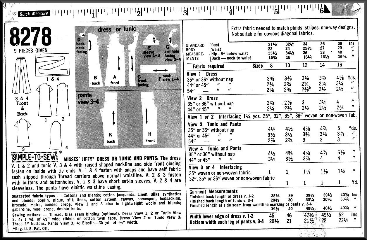 Simplicity 8278 CUT Vintage Sewing Pattern Sz 8 Misses' Belted Dress ...