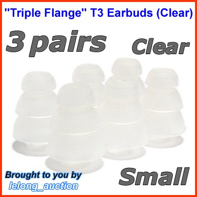 Small Triple Flange Ear Buds Tips Cushion for Ultimate Ears In Ear ...