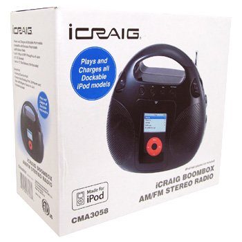 I-Craig Portable Docking Station & AM/FM Radio For Ipod MP3 Players ...