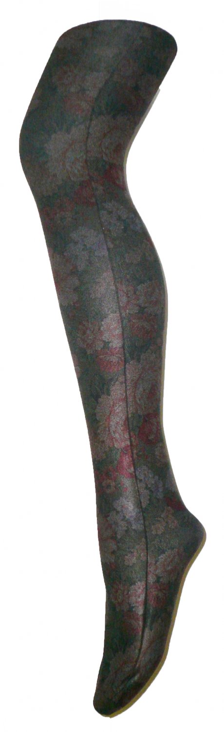 Multi-color Rose Floral Print Pattern Fashion Tights Vintage Stockings ...