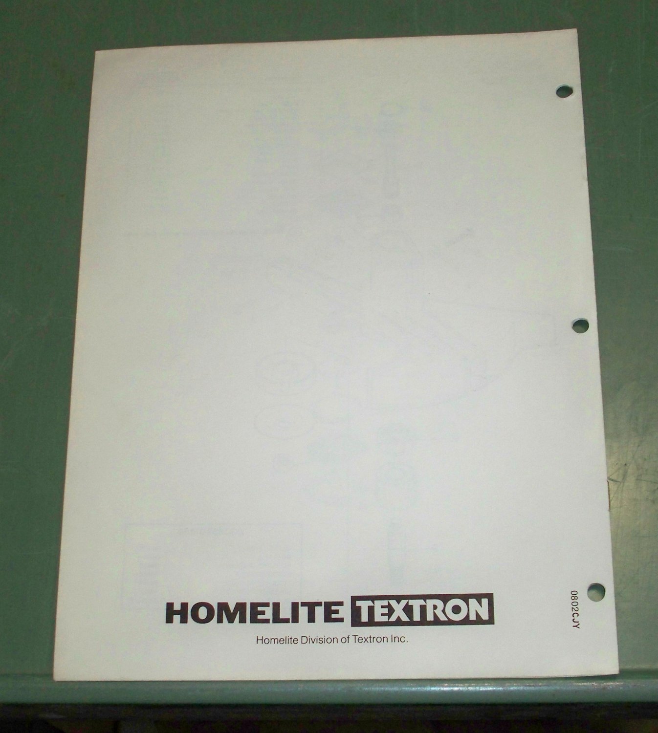 Homelite Parts List ST-200 String Trimmer Part No. 17435