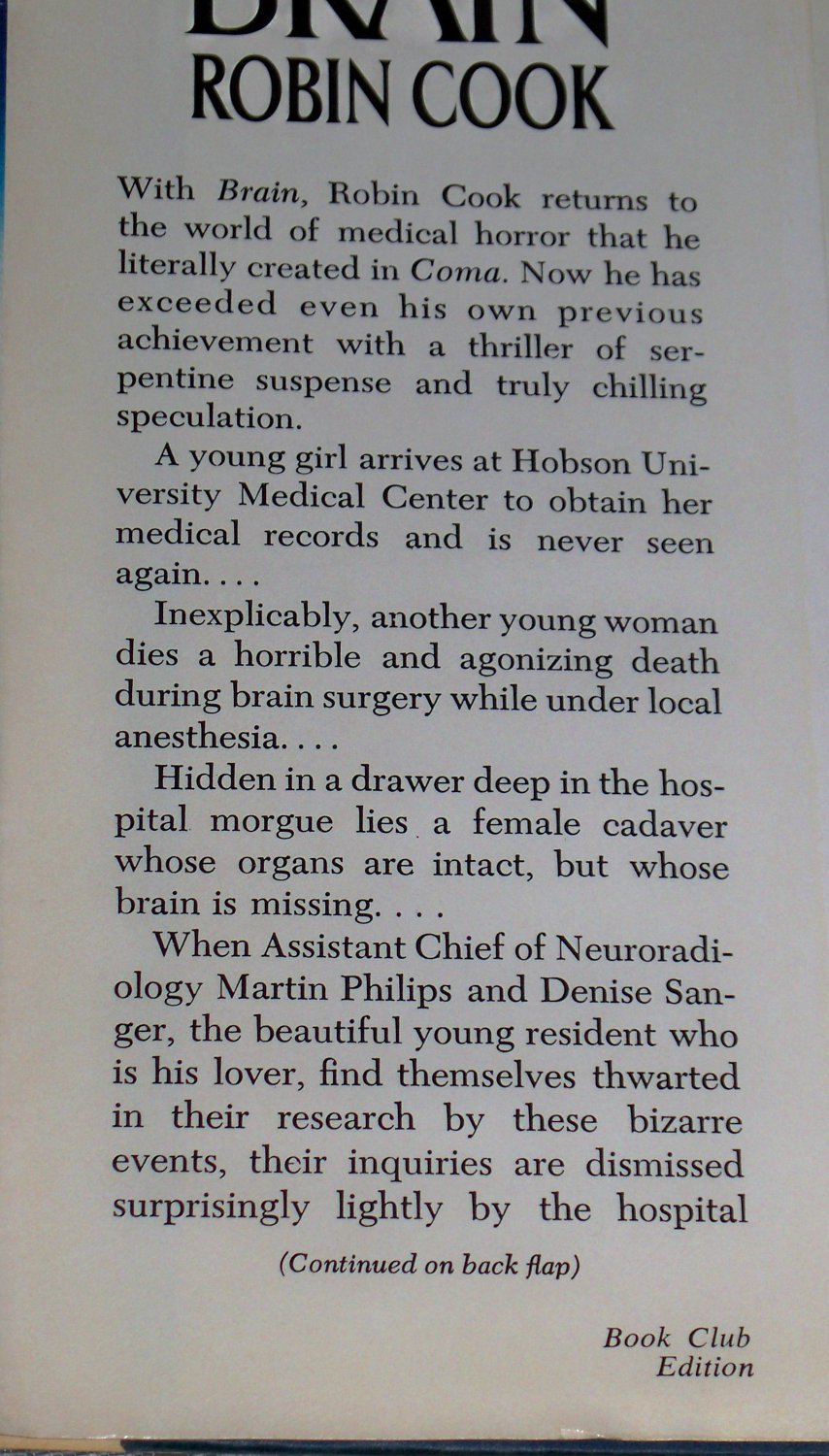 Brain by Robin Cook (E1)