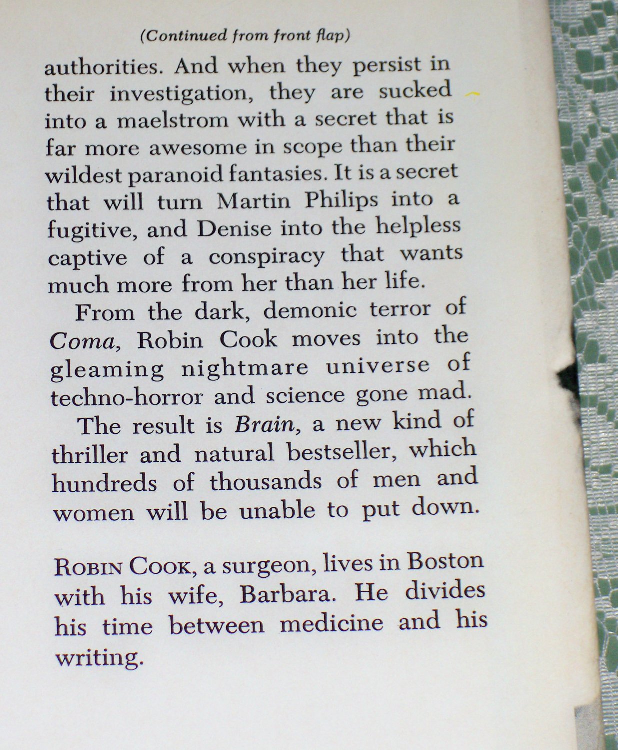 Brain by Robin Cook (E1)