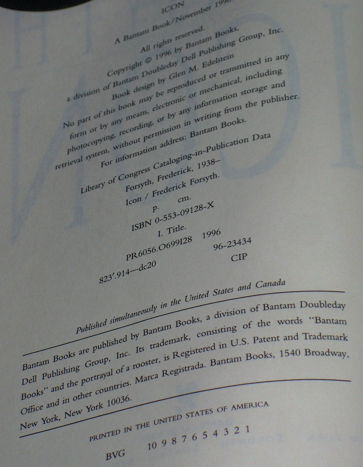 Icon by Frederick Forsyth