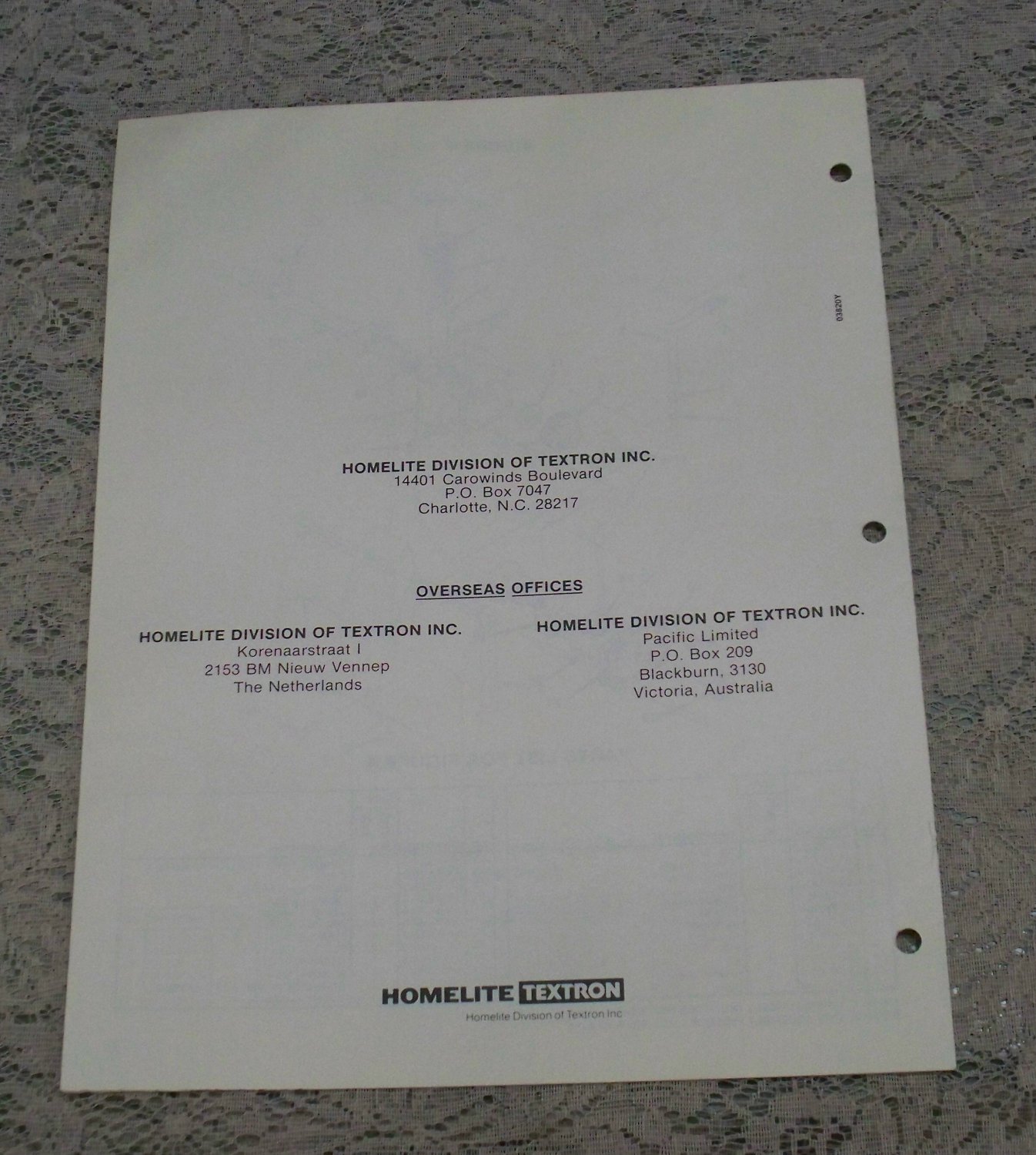 Homelite Jacobsen Parts List 21" Super Bagger Models part no. JA-99018-4