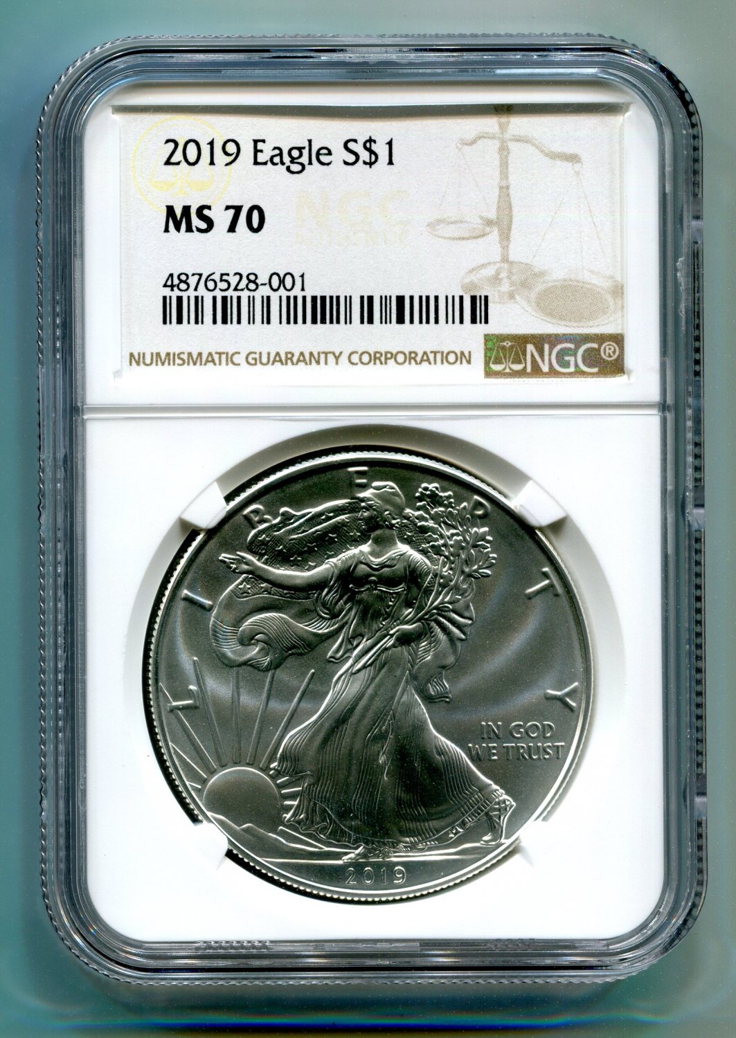 2019 American Silver Eagle NGC MS 70 New Brown Label Wholesale Priced