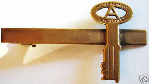 FOLGER ADAM Replica KEY Prison Corrections Jail TIE BAR