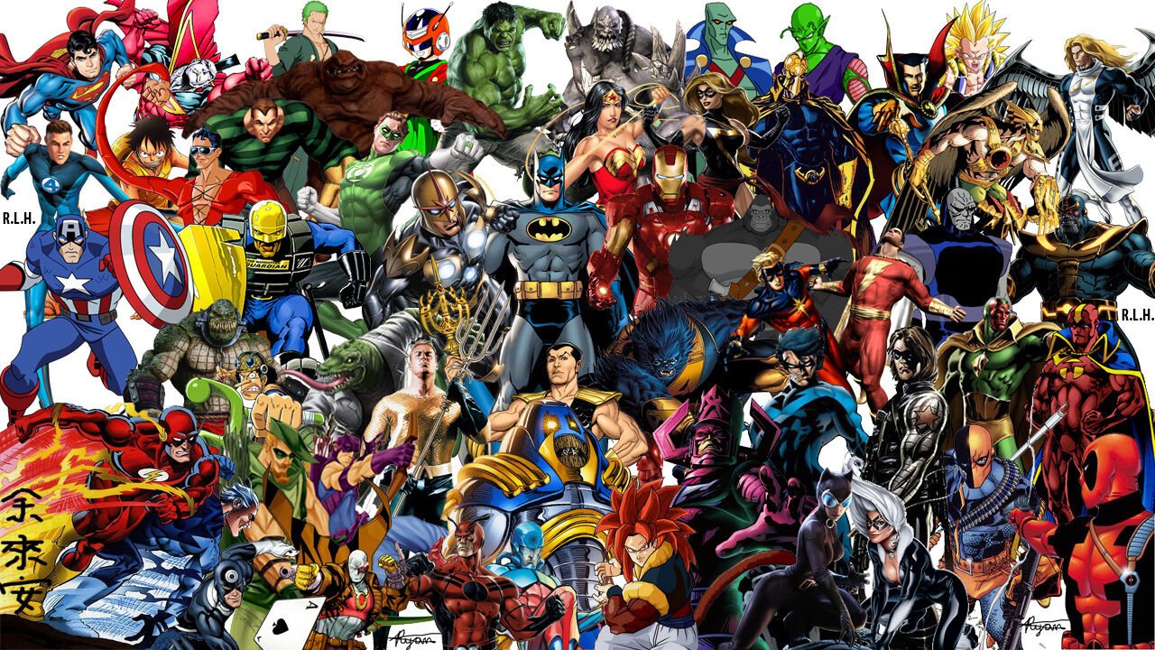Marvel vs Dc Heroes Poster 13x19