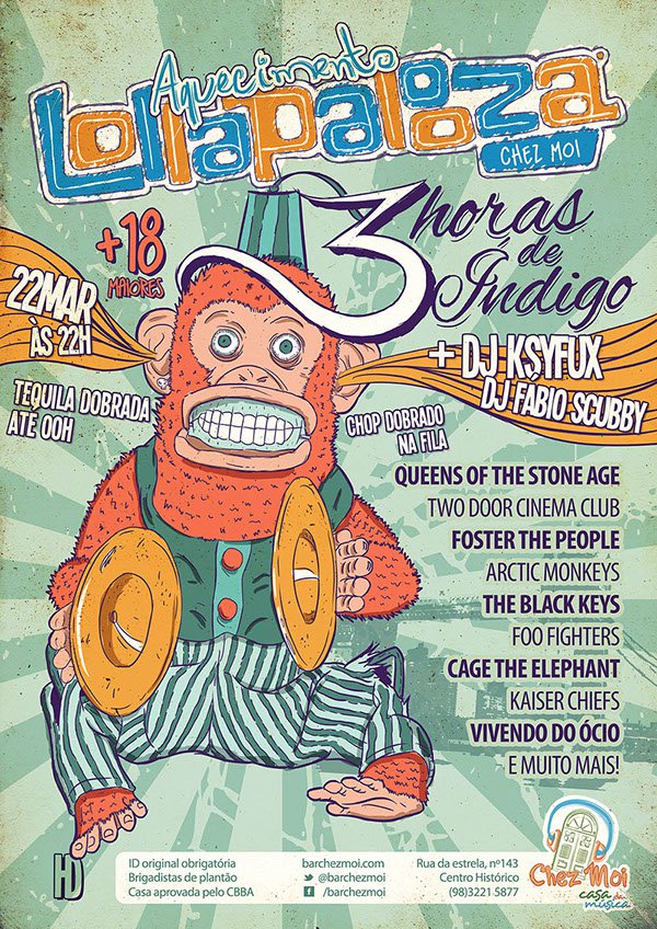 Lollapalooza Poster 13x19 inches F