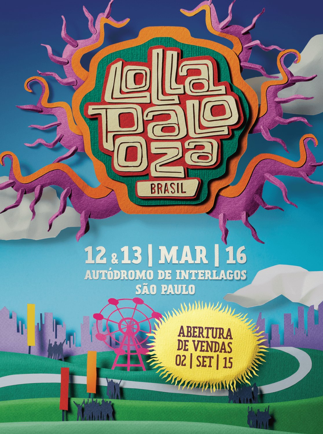 Lollapalooza Poster 13x19 inches F
