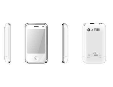 White Color H108 Unlocked Cell Phone AT&T-Mobile Dual SIM Quad band ...