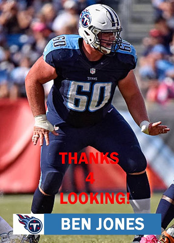 BEN JONES 2016 TENNESSEE TITANS FOOTBALL CARD