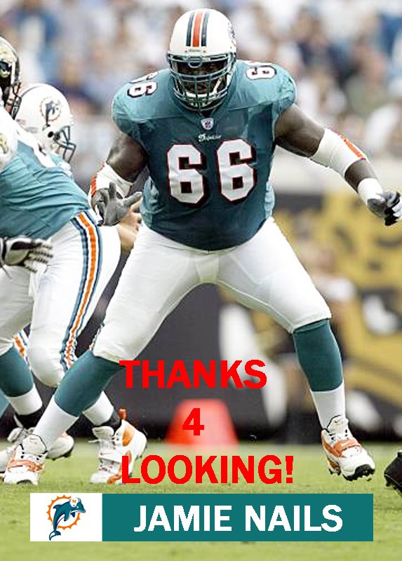 JAMIE NAILS 2003 MIAMI DOLPHINS FOOTBALL CARD