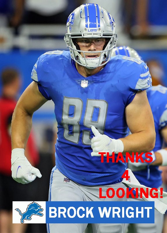 BROCK WRIGHT 2021 DETROIT LIONS FOOTBALL CARD