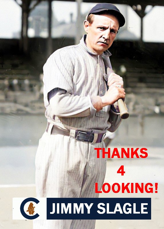 JIMMY SLAGLE 1908 CHICAGO CUBS BASEBALL CARD